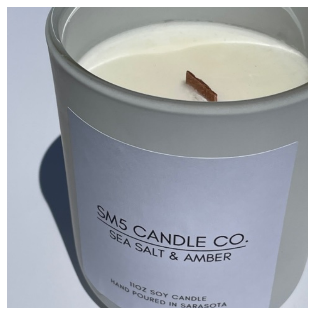 Sea Salt & Amber luxurious hand poured soy candle in Sarasota, FL – SM5 ...